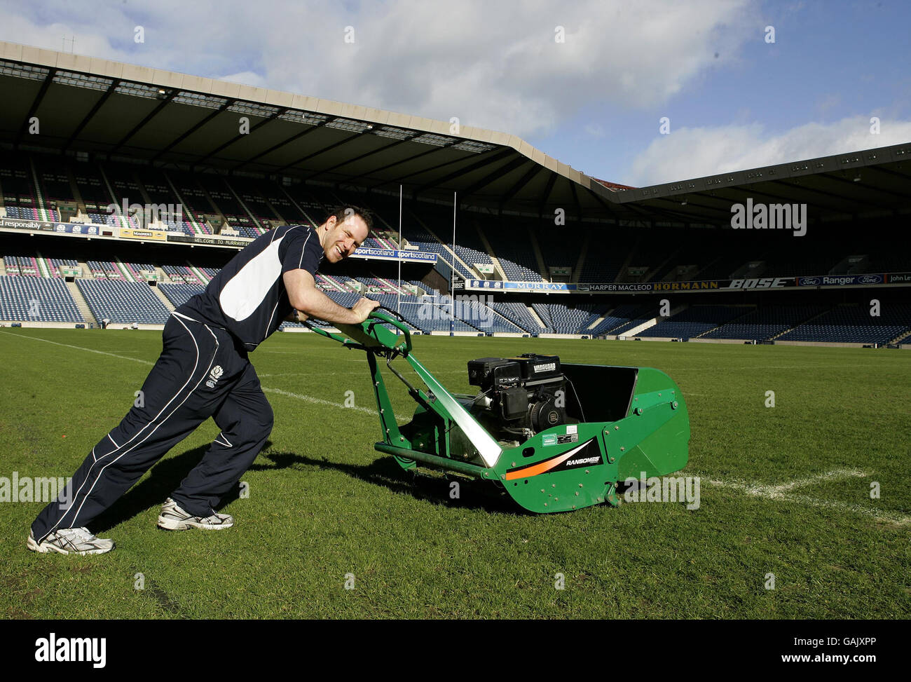 Scotlands graeme morrison press conference murrayfield hi-res stock ...