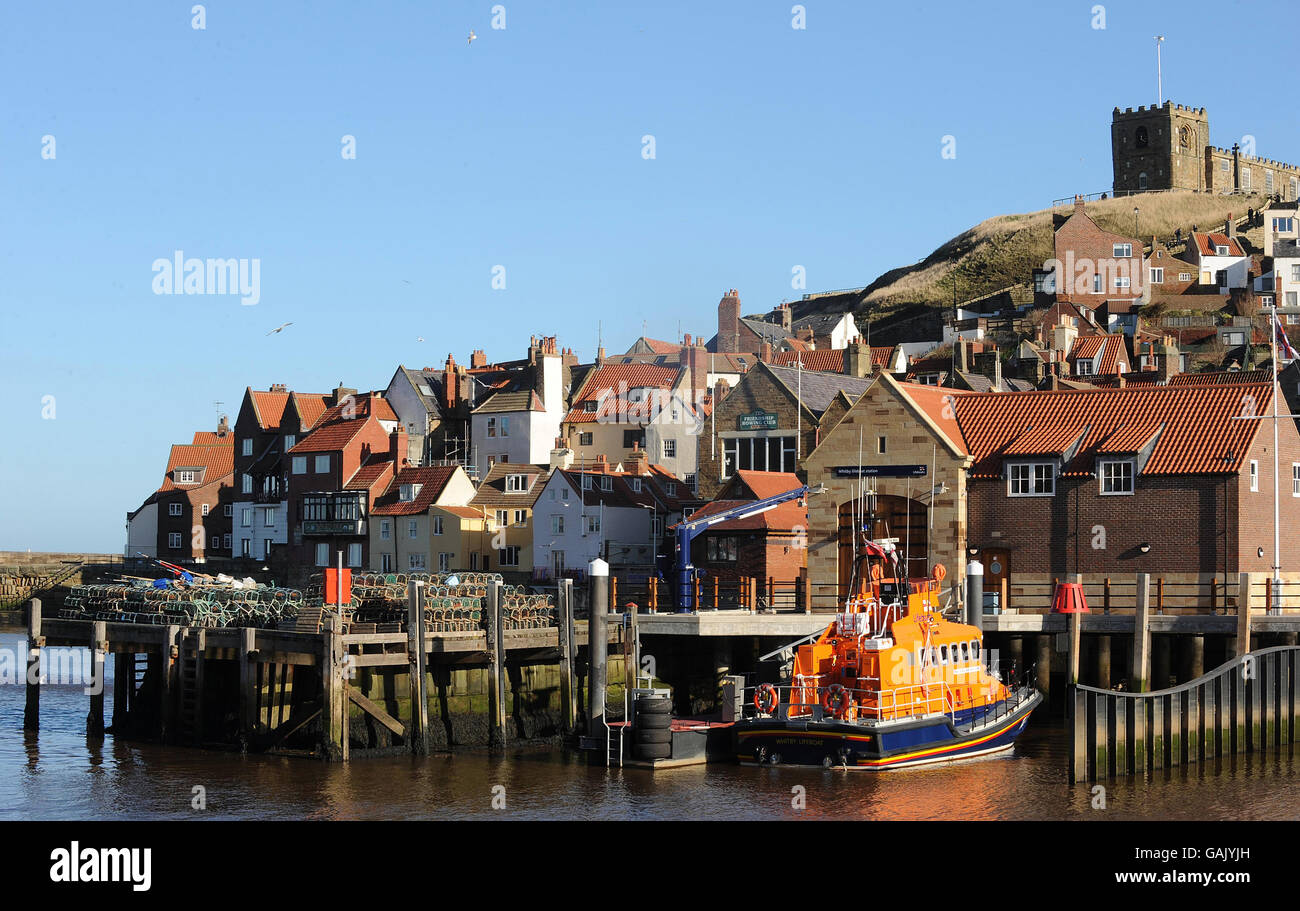 Whitby harbour stock Stock Photo - Alamy