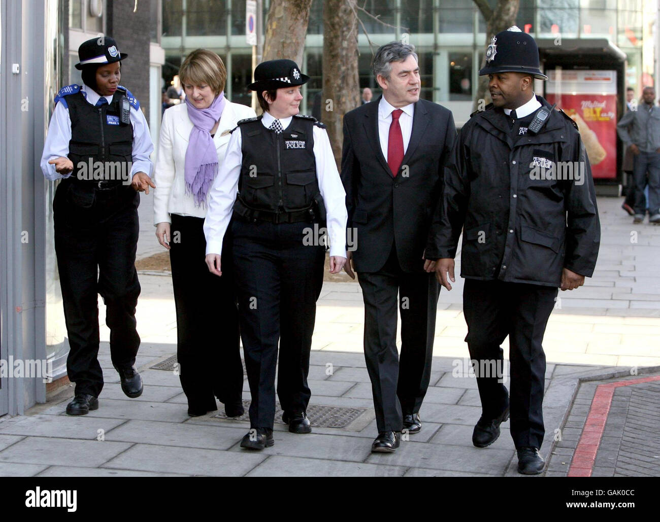 PM meets police Stock Photo - Alamy