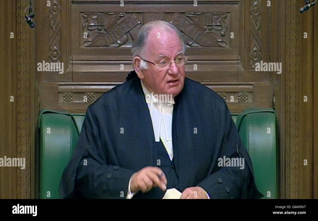 House of Commons Speaker Michael Martin in the House of Commons, London ...