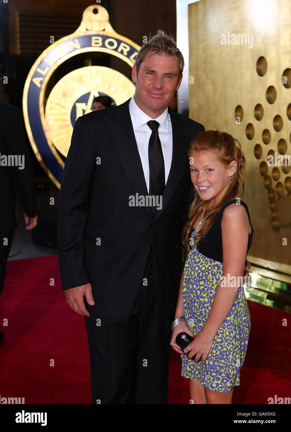 Cricket - 2008 Allan Border Medal. Shane Warne and daughter arrive on ...