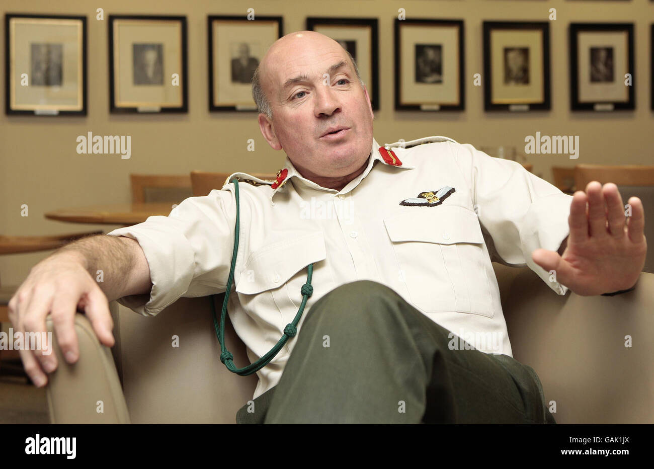 Chief of the General Staff, General Sir Richard Dannatt talks during an ...