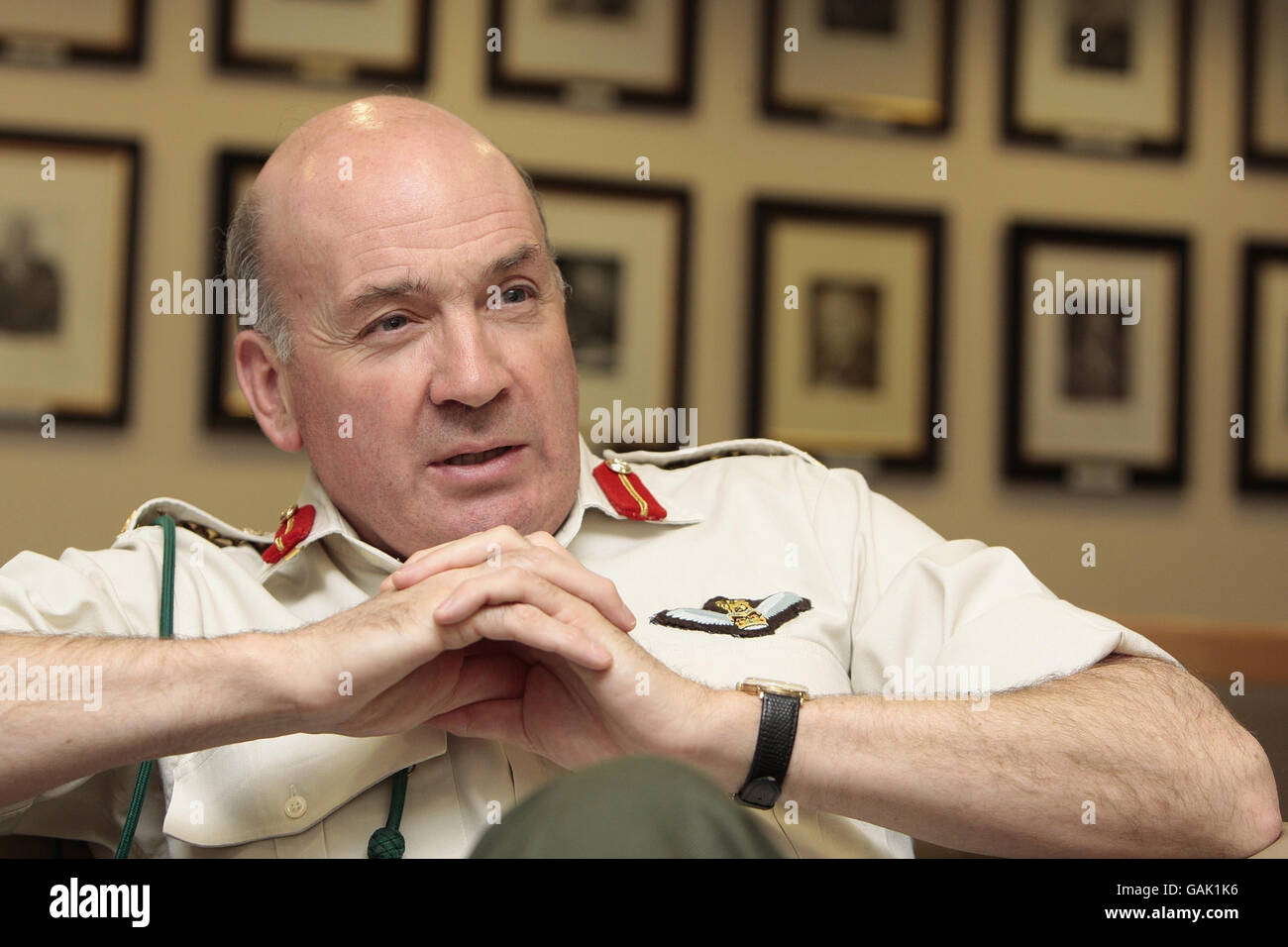 Chief of the General Staff, General Sir Richard Dannatt talks during an ...