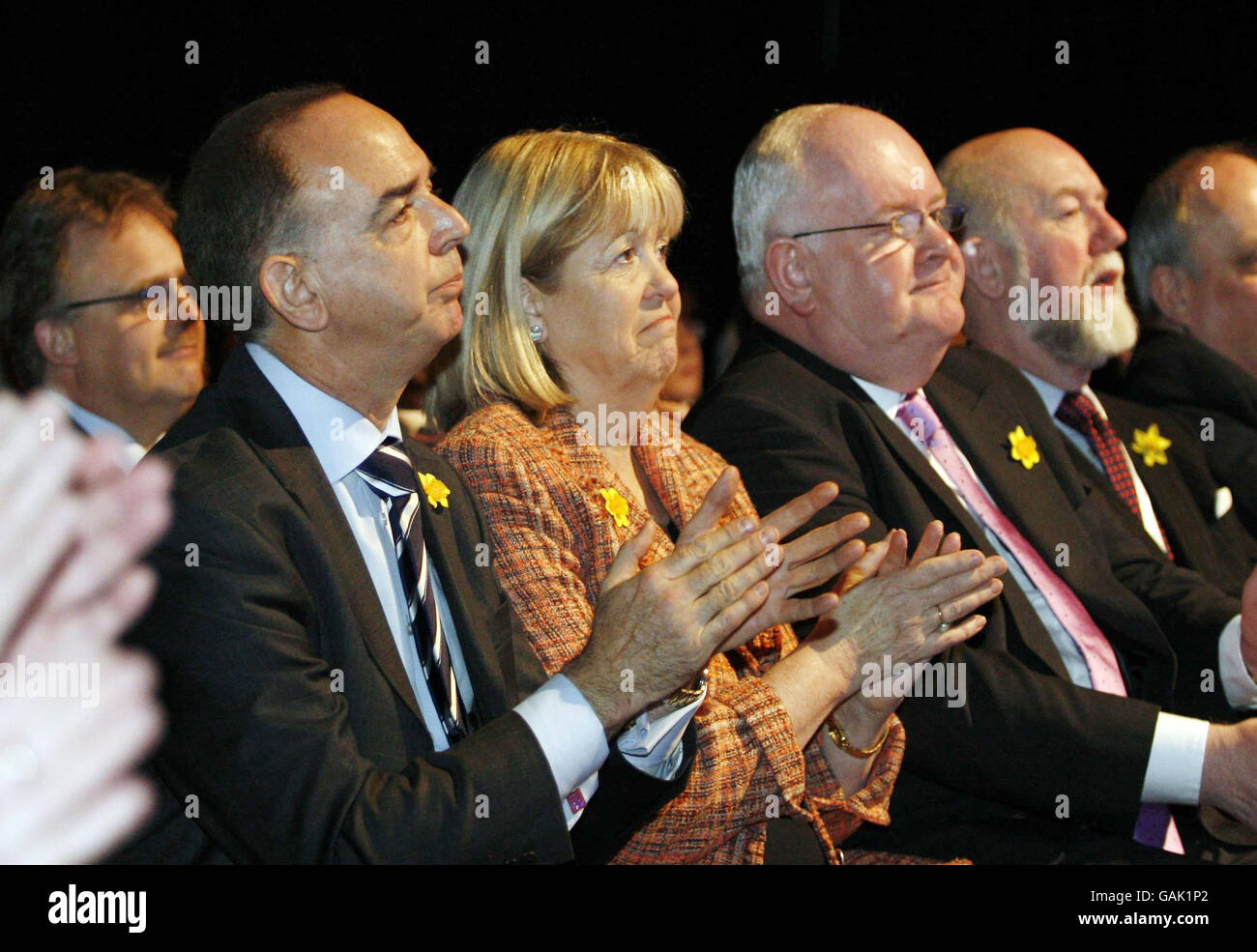 Nick Bourne, Cheryl Gillan, Lyndon R Jones and William Graham listen to ...