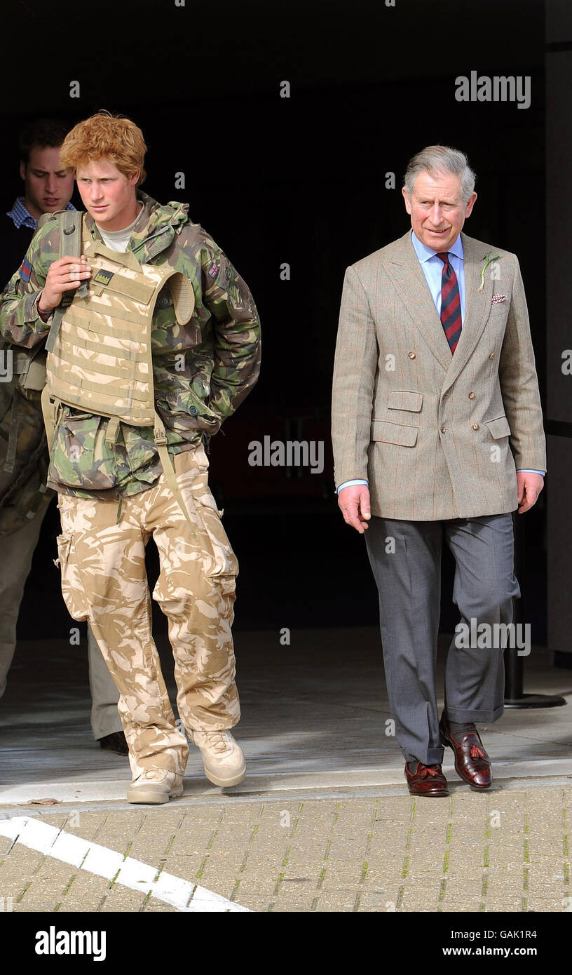 Prince Harry leaves the departures terminal at RAF Brize Norton in ...