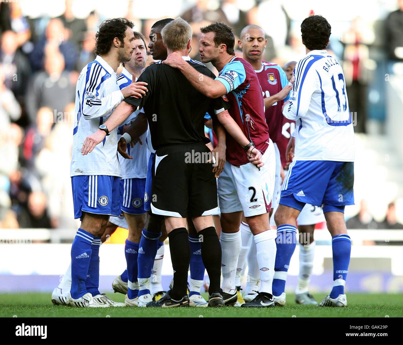 Tempers flare between players as Chelsea's Michael Ballack gets ...