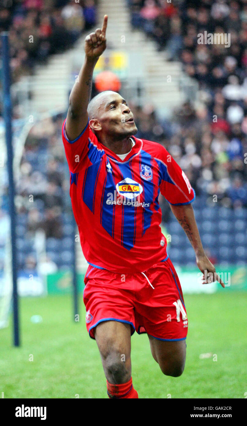 Crystal Palace's Clinton Morrison celebrates after scoring during the ...