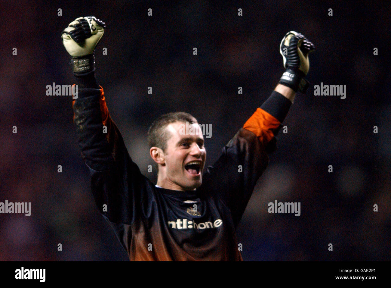 Newcastle United's goalkeeper Shay Given celebrates their win Stock ...