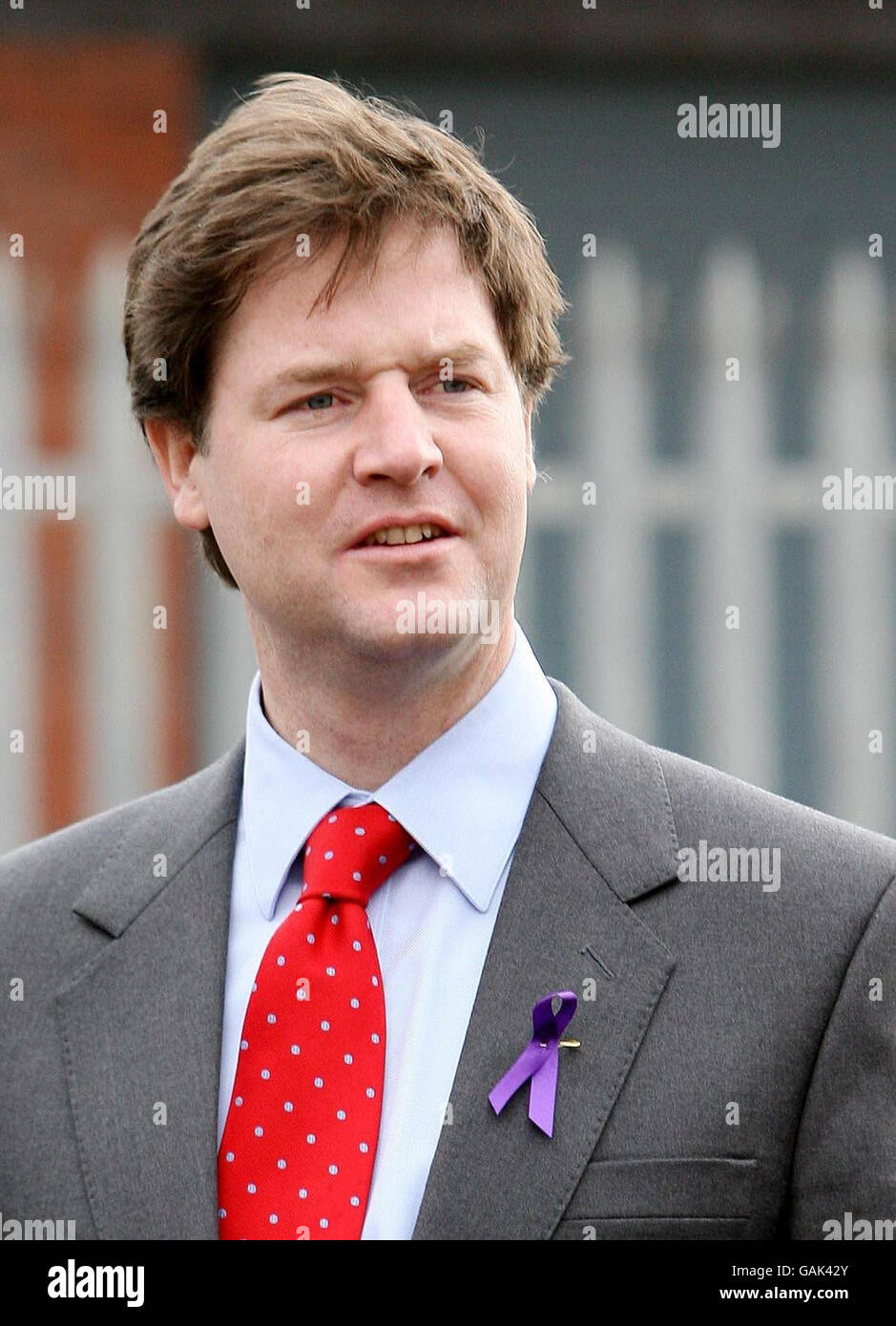 Nick Clegg visits Housing development Stock Photo - Alamy