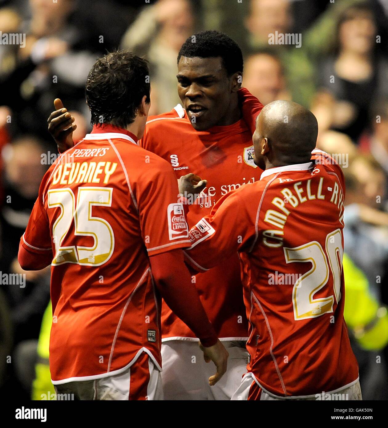 Barnsleys kayode odejayi celebrates scoring the games opening goal hi ...
