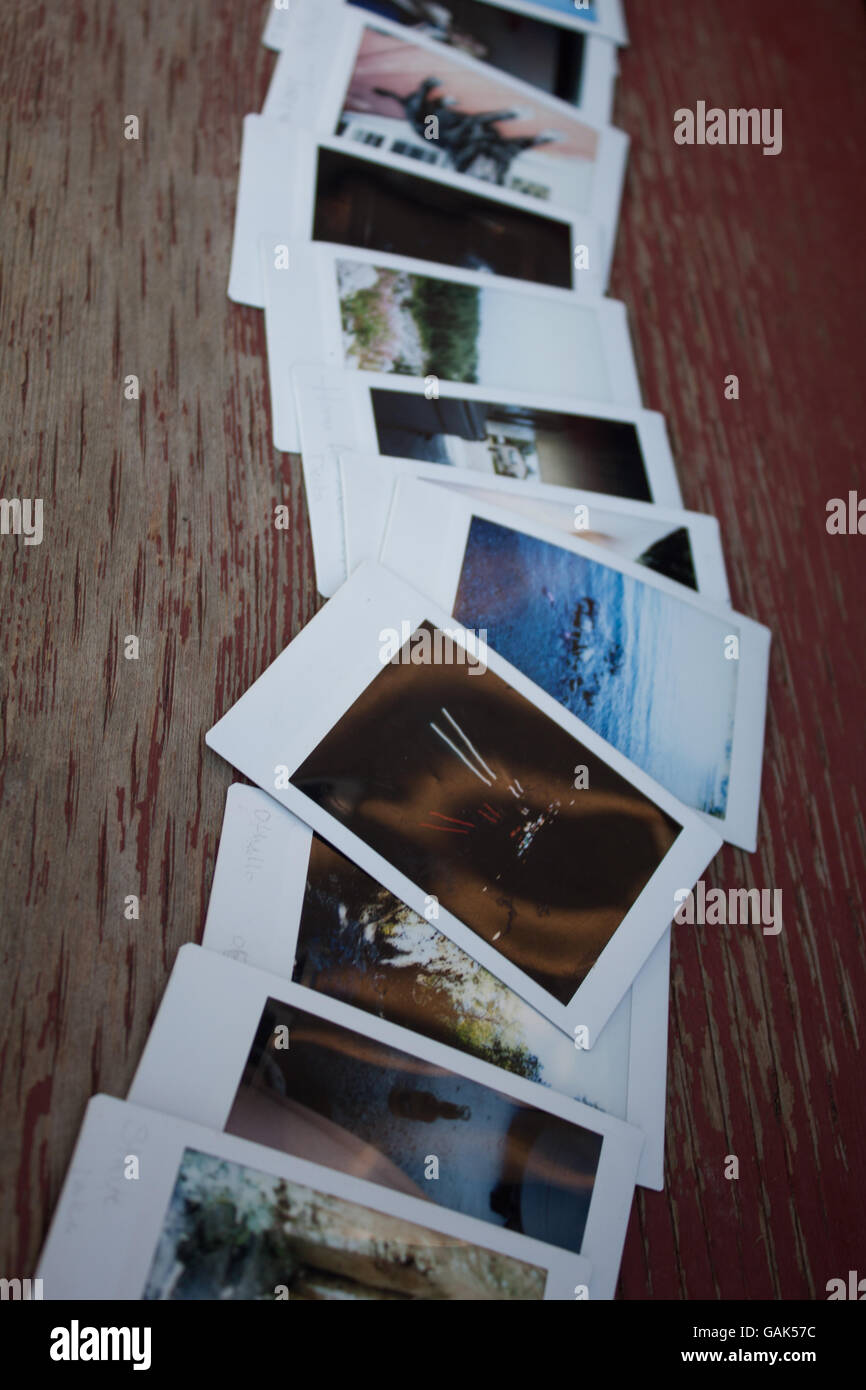 Vintage Instant Photographs Stock Photo - Alamy