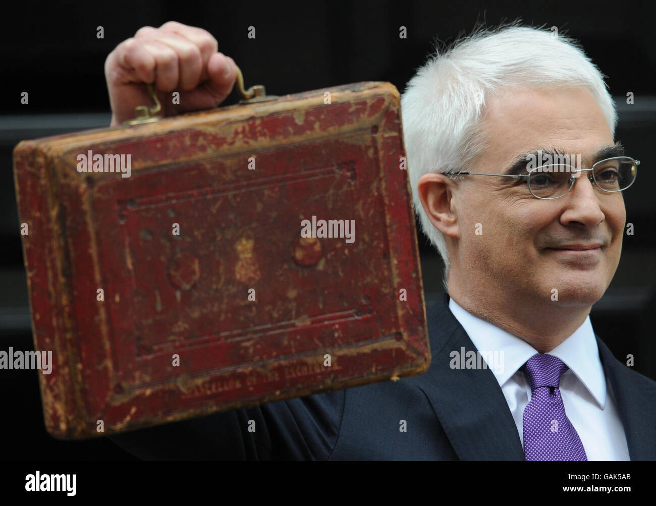 Chancellor Alistair Darling leaves 11 Downing Street, London, with his ...