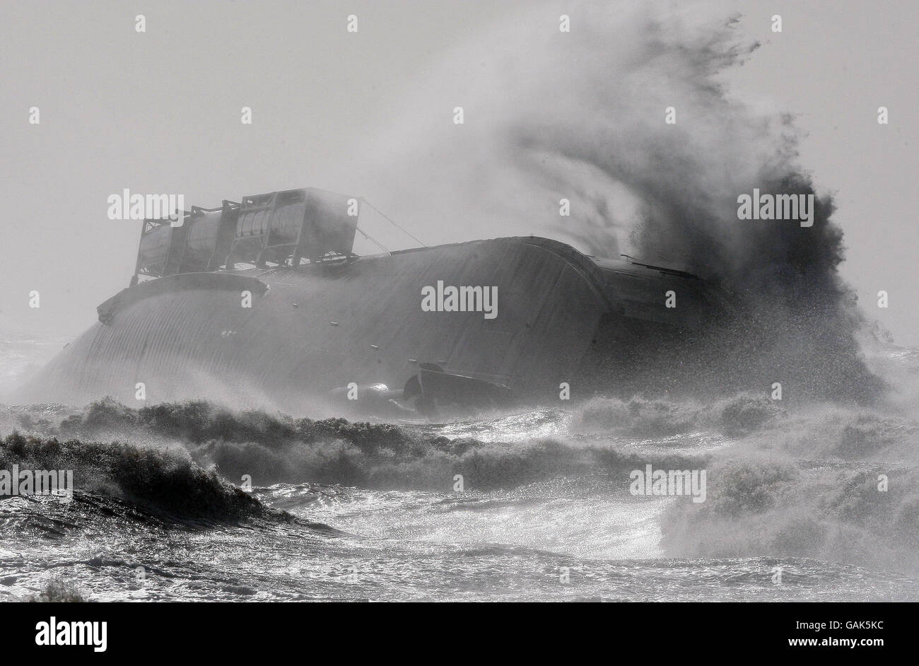 The Riverdance ferry is pounded by waves in Blackpool Stock Photo - Alamy