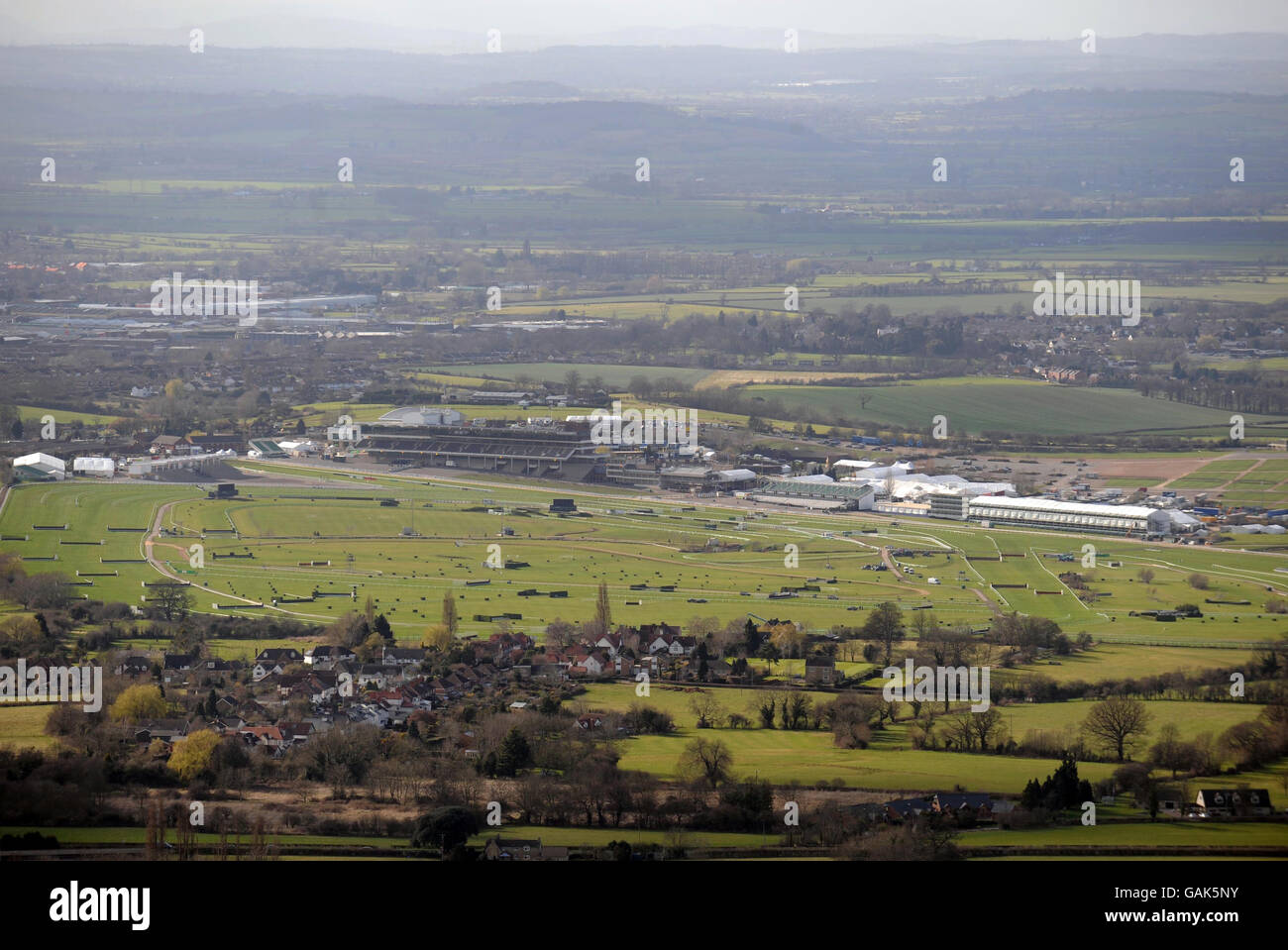 An aerial view of cheltenham race course hi-res stock photography and ...