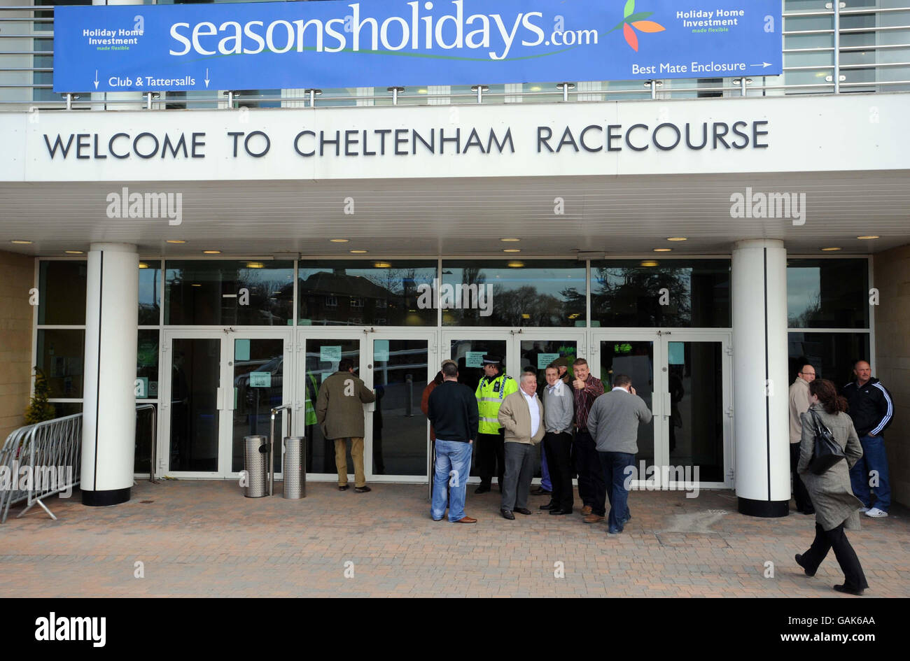 Disappointed punters are turned away at cheltenham racecourse hi-res ...