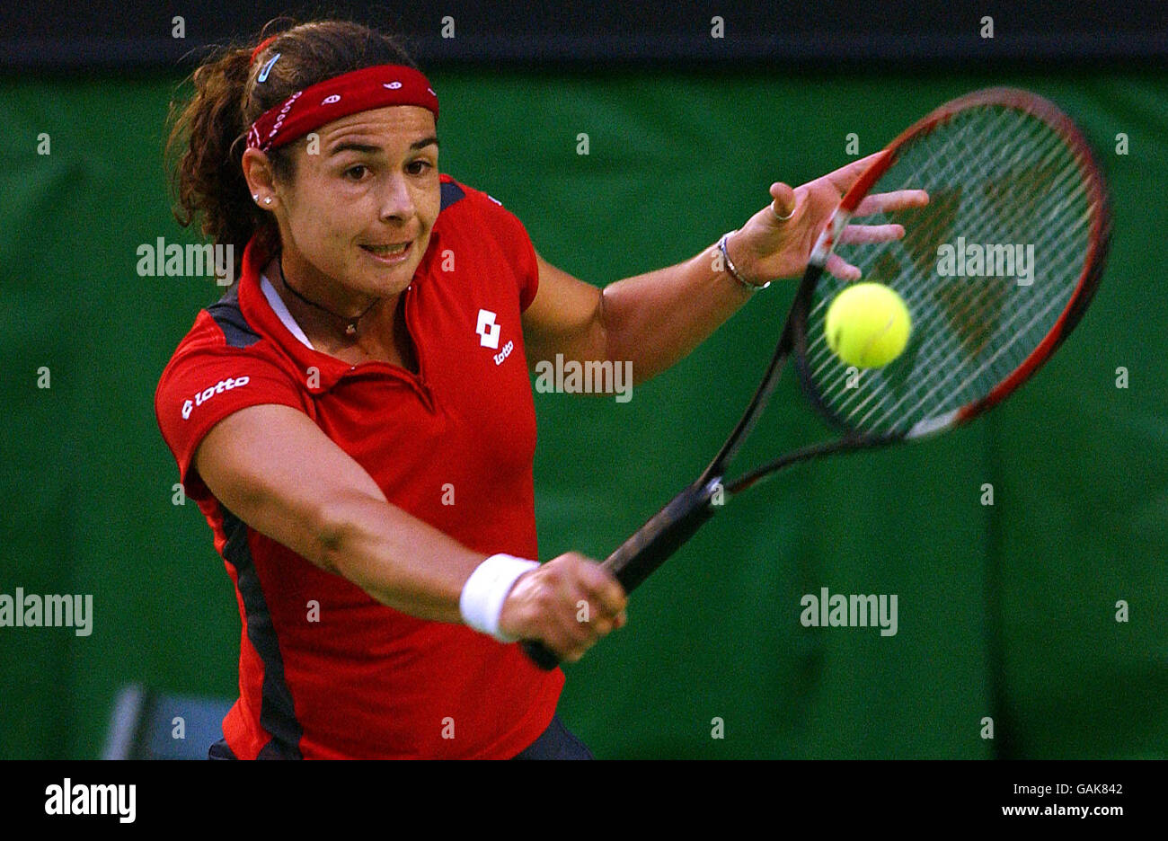 Virginia ruano pascual esp returns against justine henin hardene bel hi ...