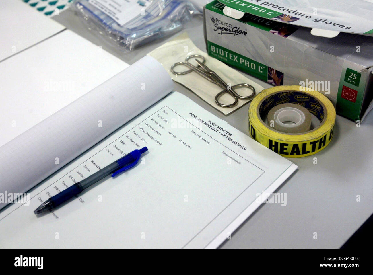 A post mortem form pictured inside London's first ever purpose built ...