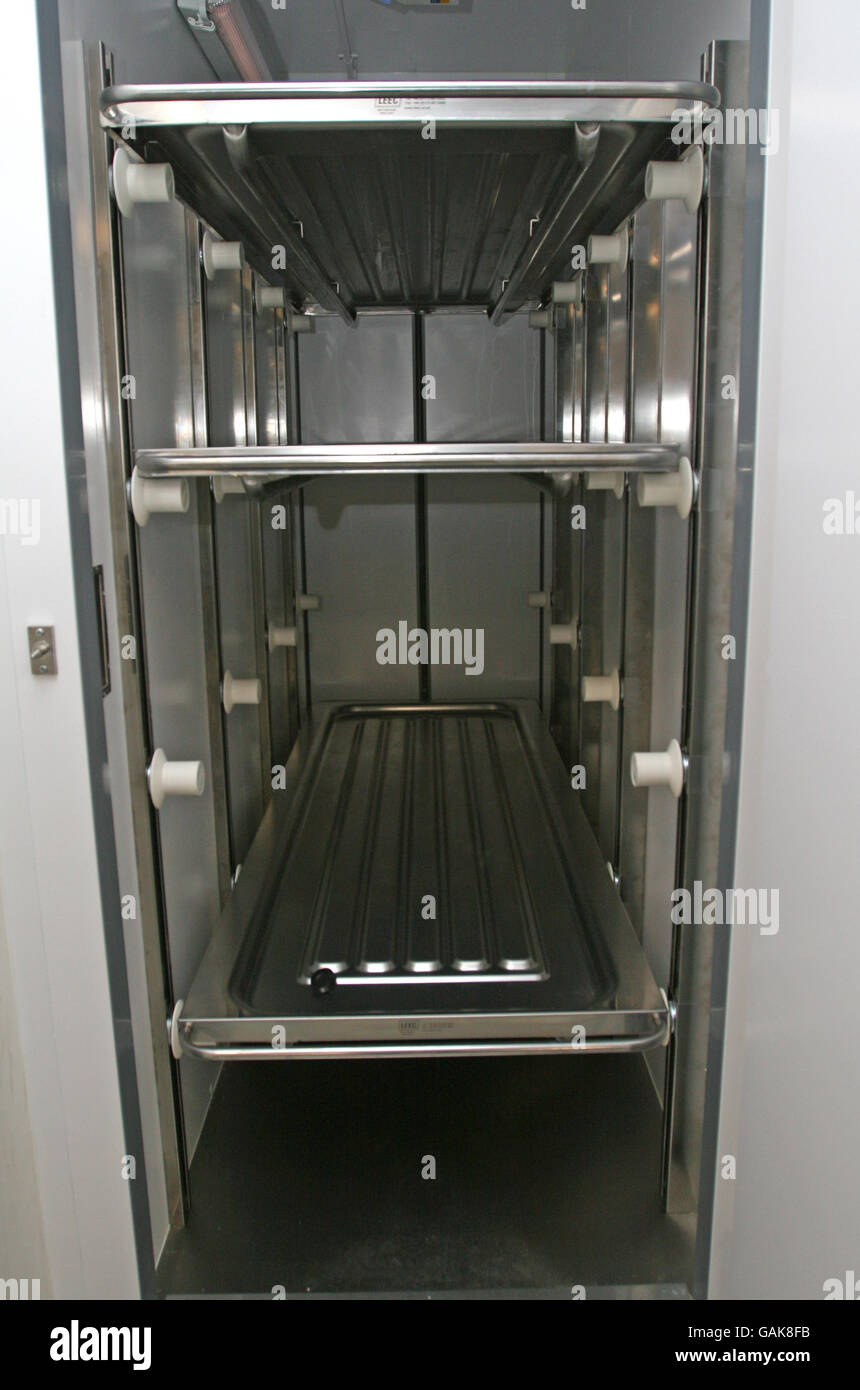 A fridge inside London's first ever purpose built forensic mortuary ...