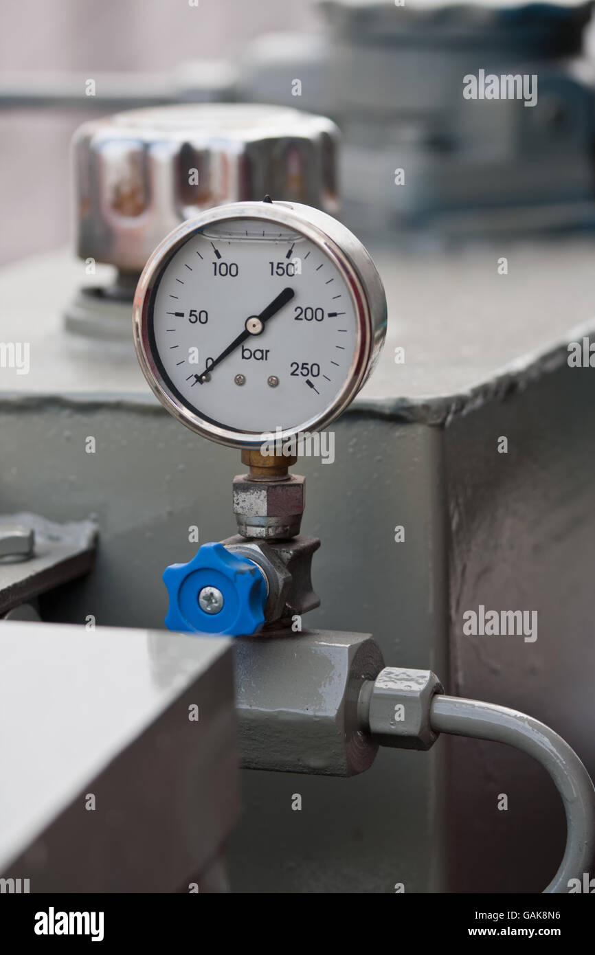 Industrial pressure gauge Stock Photo - Alamy