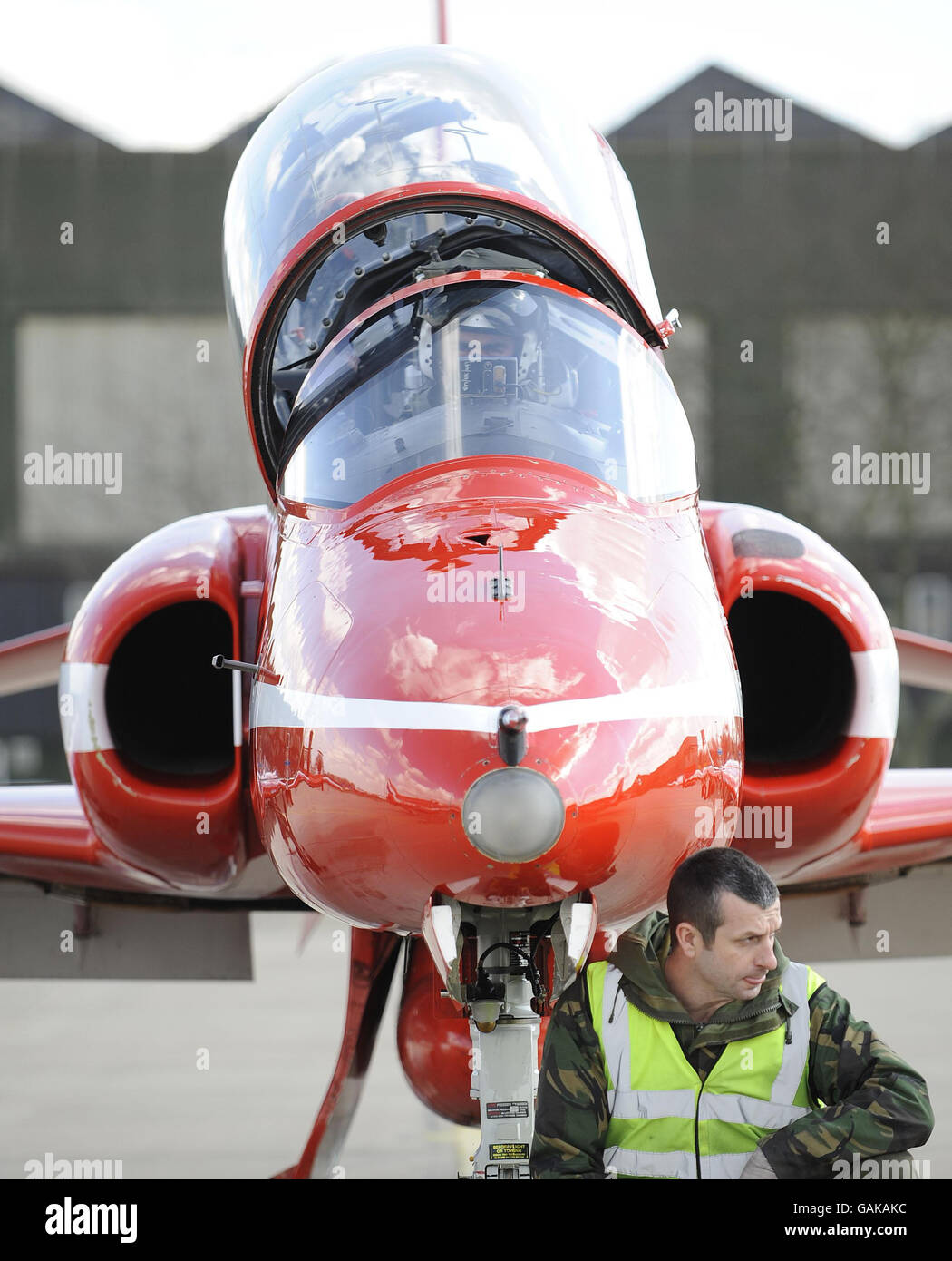 STANDALONE Photo. Red Arrows pilot Squadron Leader Graham Duff (Red 4 ...