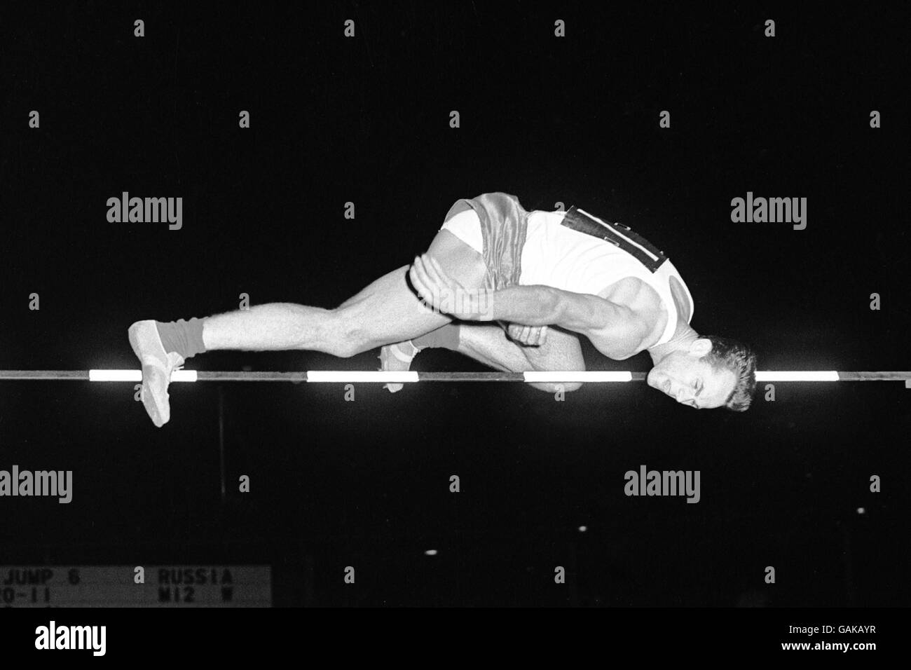 Russia's Valery Brumel in action during the High Jump event. Valery ...