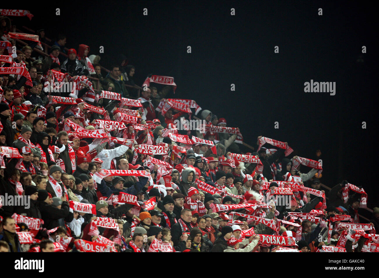 Soccer international friendly poland v usa wisla stadium hi-res stock ...