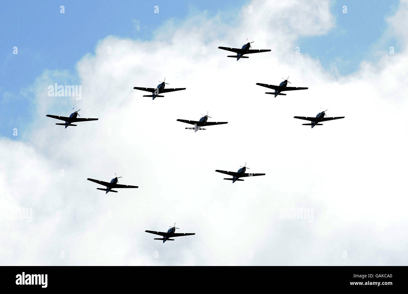 RAF 90th anniversary flypast Stock Photo - Alamy
