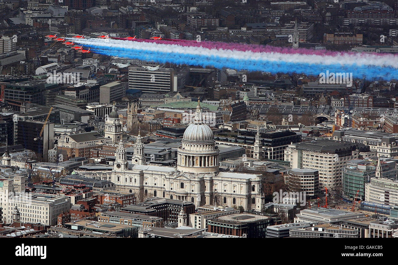 RAF 90th anniversary flypast Stock Photo - Alamy