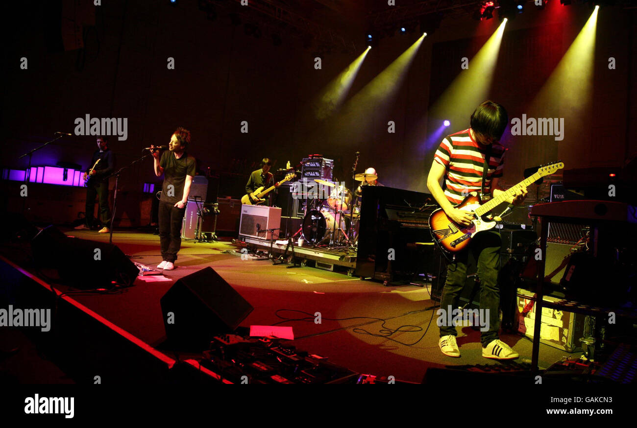 Radiohead perform in concert at the BBC Radio Theatre in Portland Place ...
