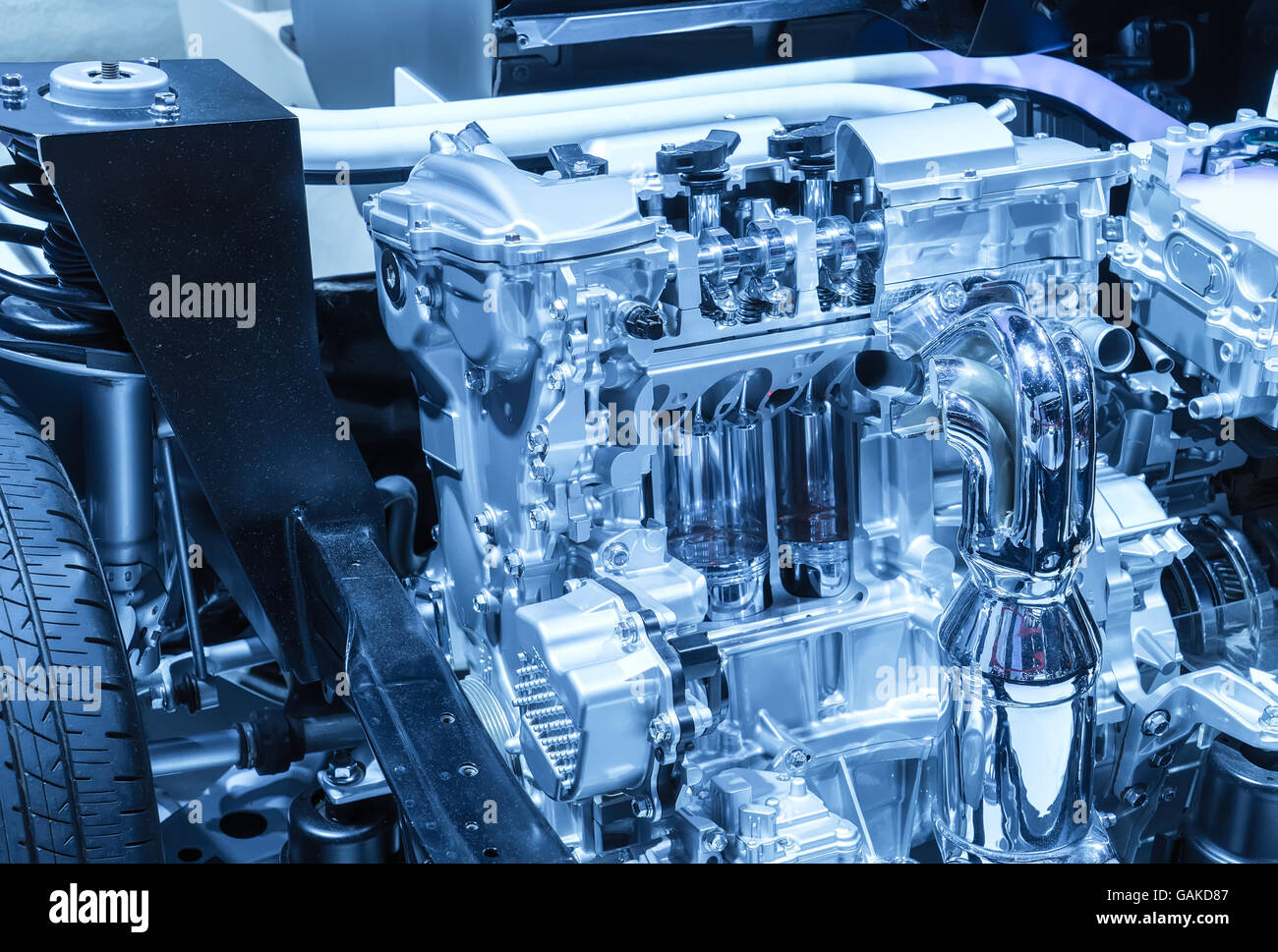 car engine section Stock Photo - Alamy