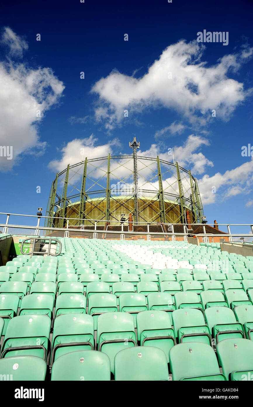 Cricket gv general view gasometer seats seating hi-res stock ...