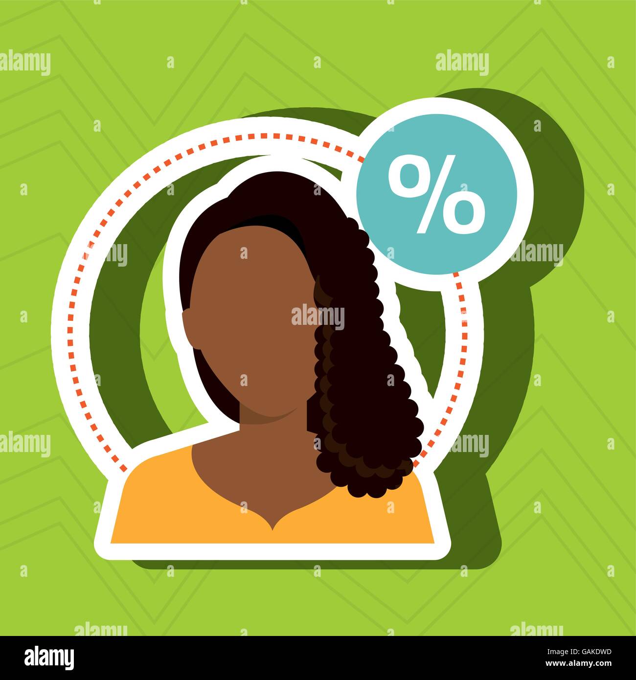 business person with percent symbol isolated icon design Stock Vector ...