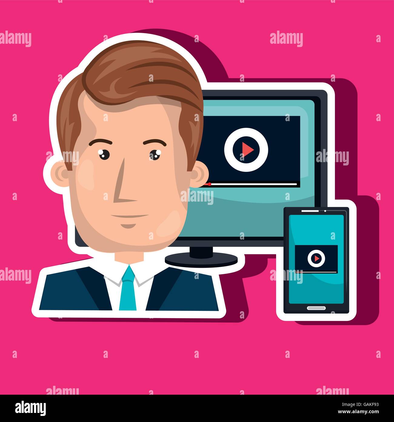 computer user office isolated icon design Stock Vector Image & Art - Alamy