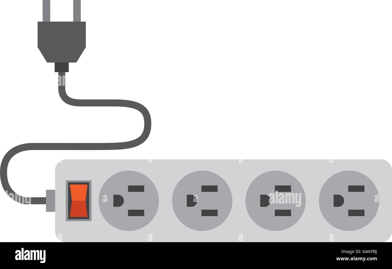 electric multisockets isolated icon design Stock Vector Image & Art - Alamy