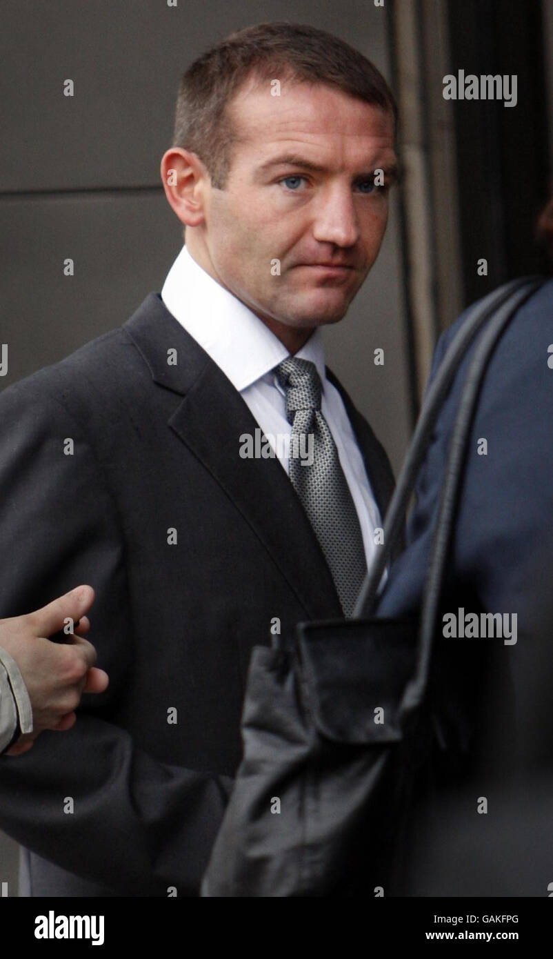 Boxer Scott Harrison arrives at Glasgow Sheriff Court ahead of his ...