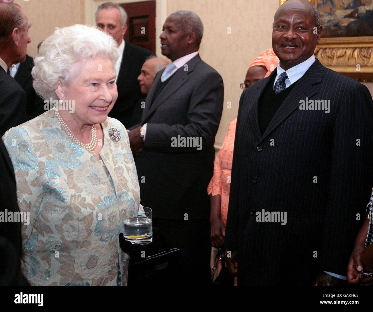 The Queen meets the President of Uganda Yoweri Kaguta, at the ...