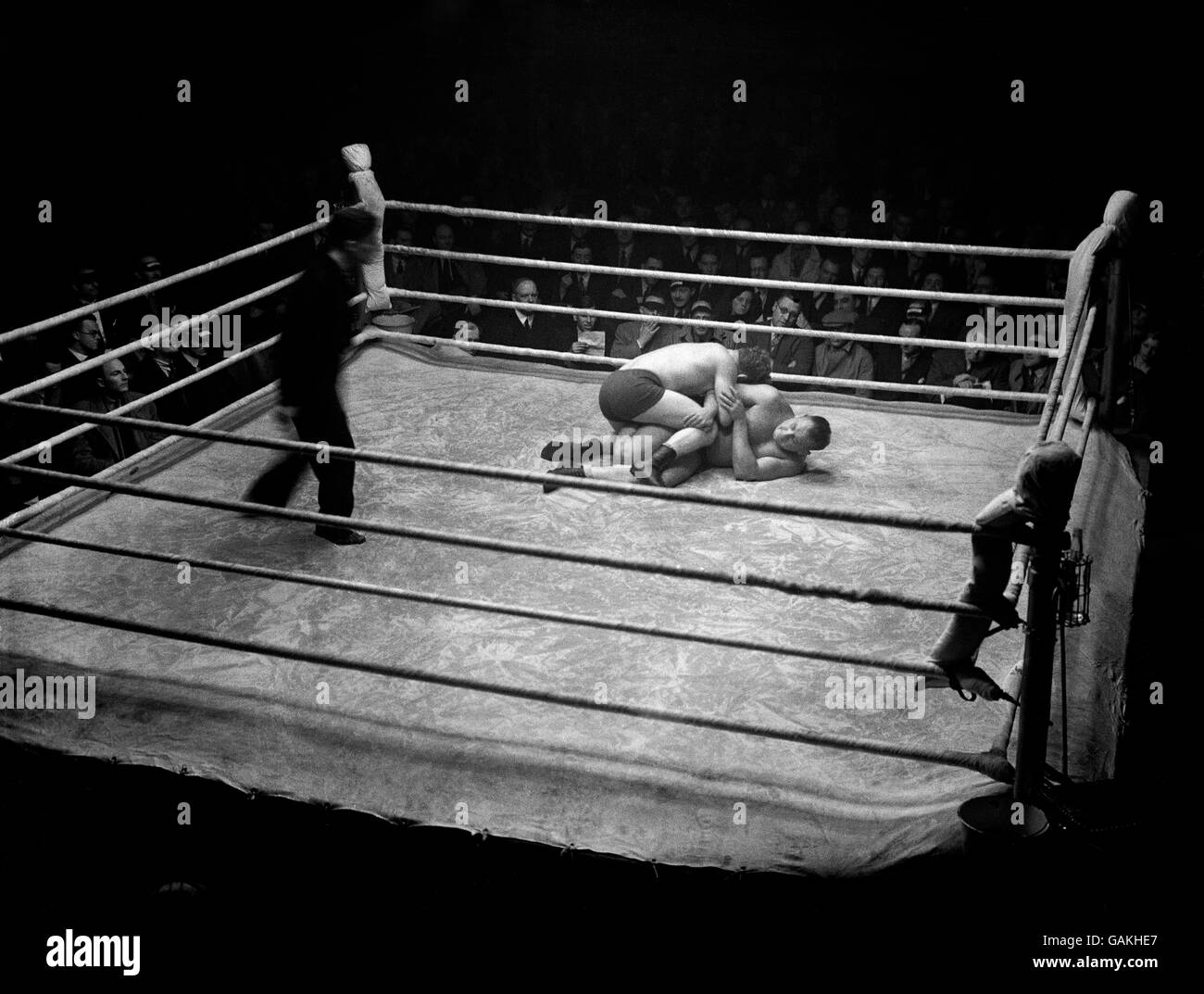 Wrestling ring Black and White Stock Photos & Images - Alamy