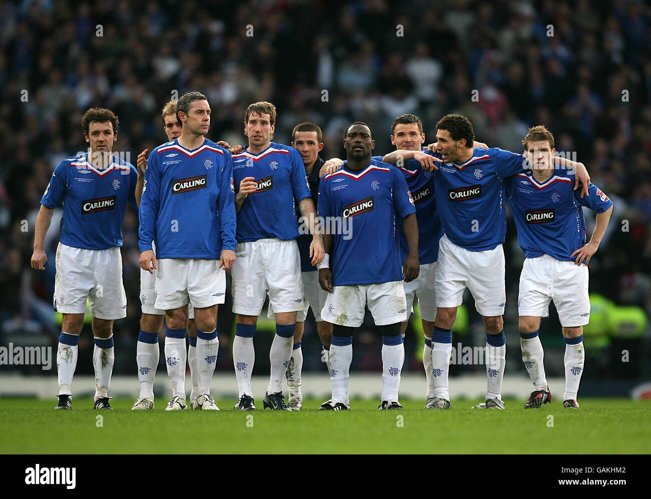 (l-r) Rangers' Christian Dailly, David Weir, Kirk Broadfoot, Barry ...
