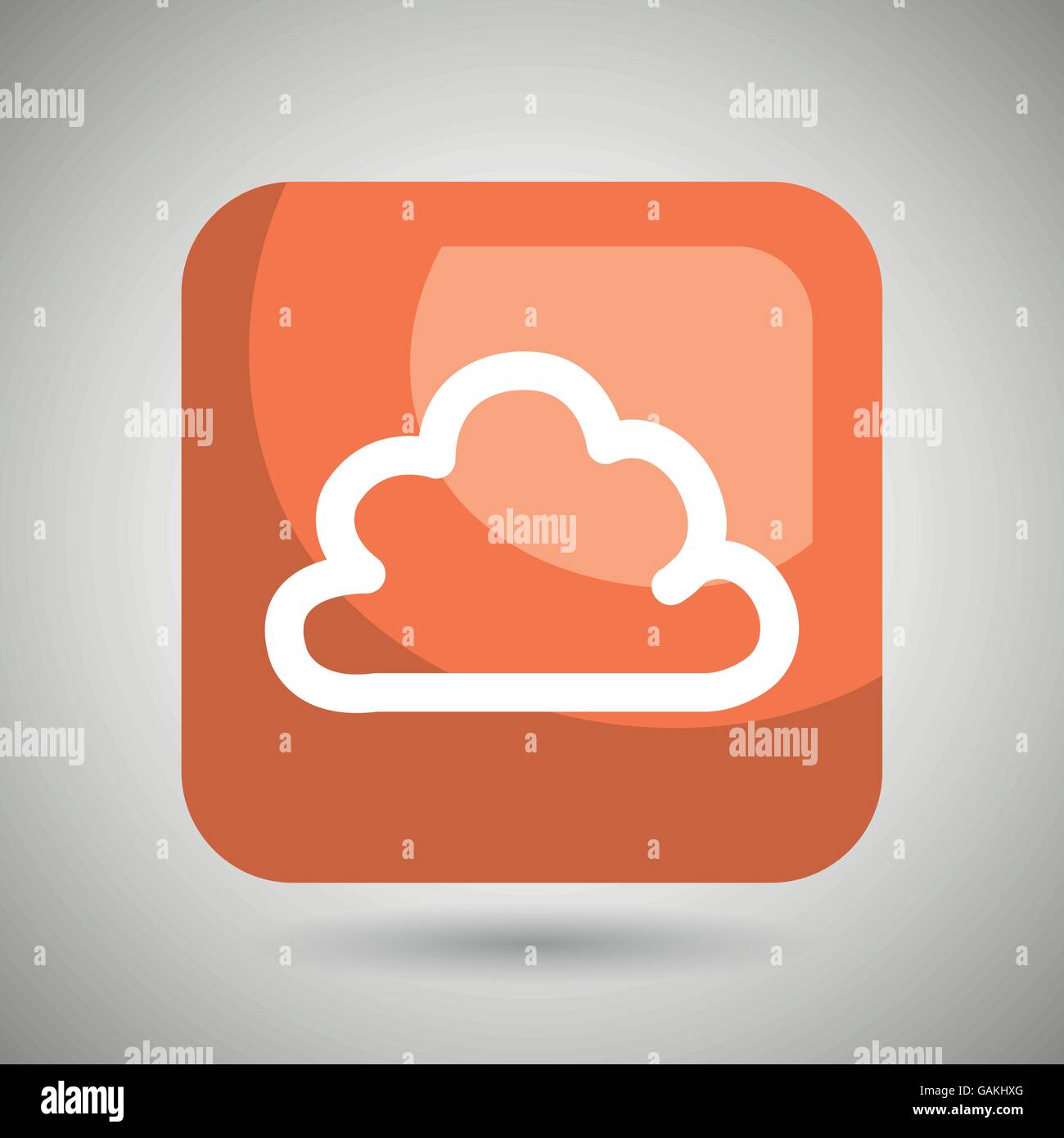 cloud square button isolated icon design Stock Vector Image & Art - Alamy