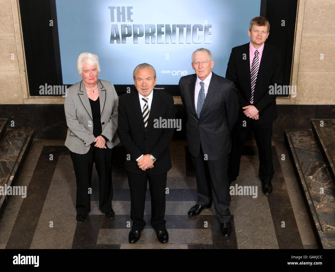 (Left-right) Margaret Mountford, Sir Alan Sugar, Nick Hewer & Adrian ...