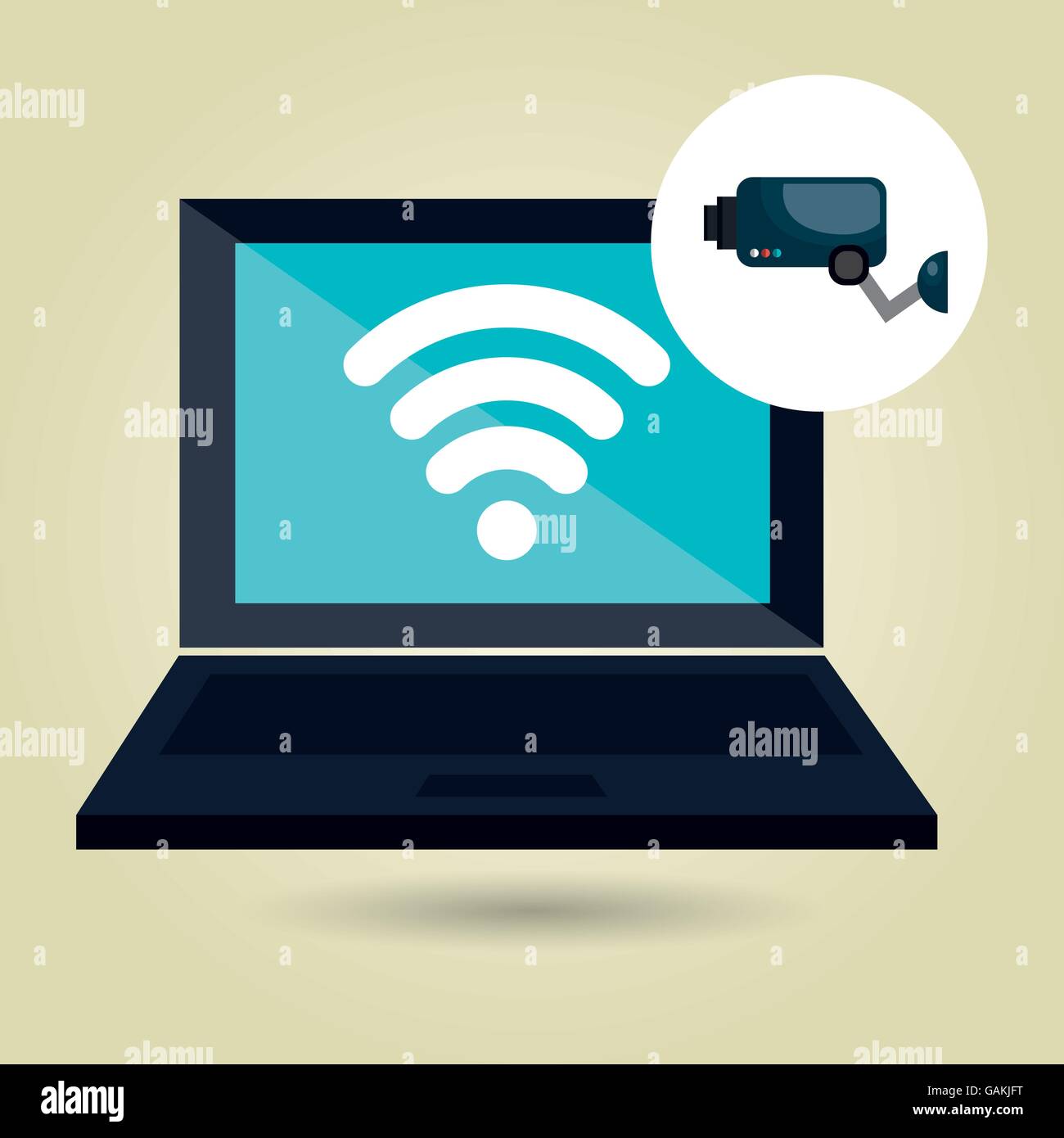 Modern cctv display Stock Vector Images - Alamy