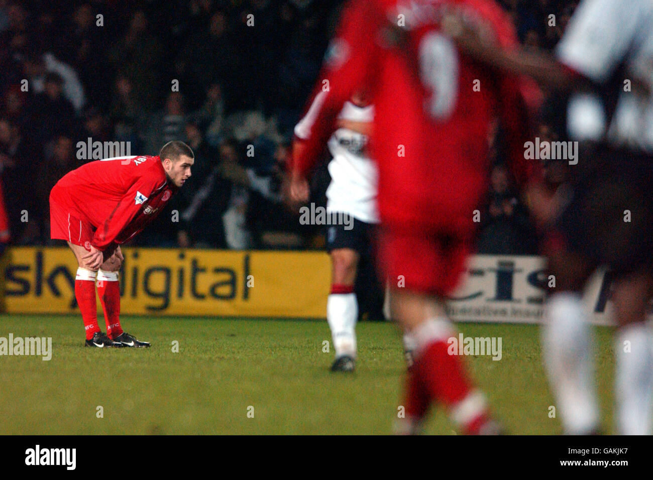 Middlesbrough's Stuart Parnaby is dejected at the final whistle Stock ...
