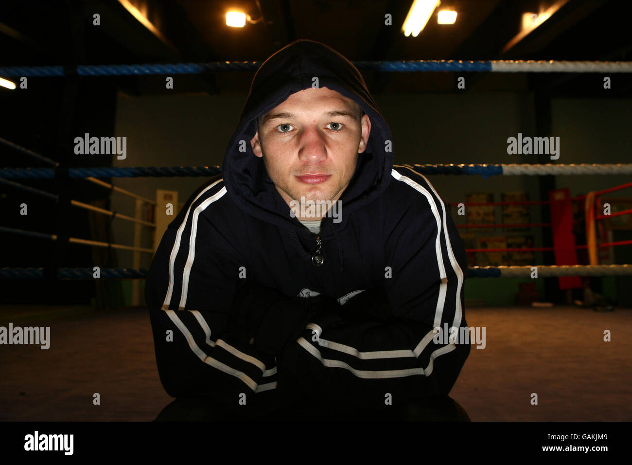 Boxing Gavin Rees Media Work Out Abercarn High Resolution Stock ...
