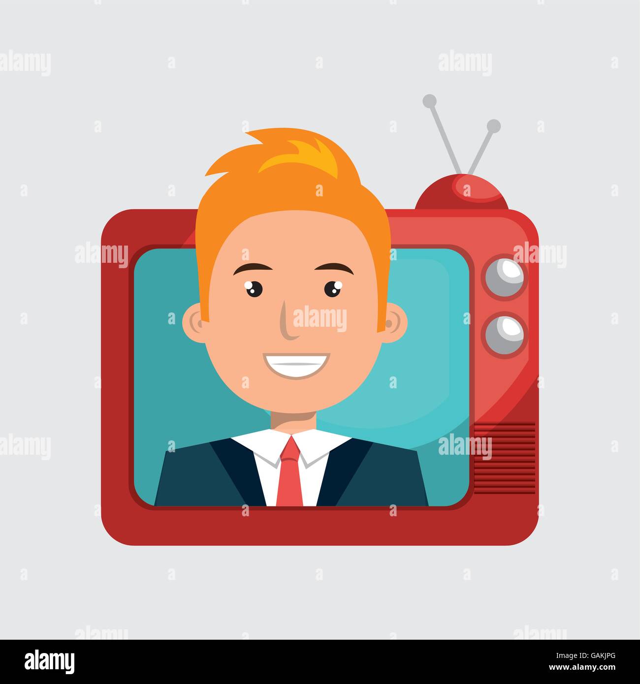 person within TV isolated icon design Stock Vector Image & Art - Alamy