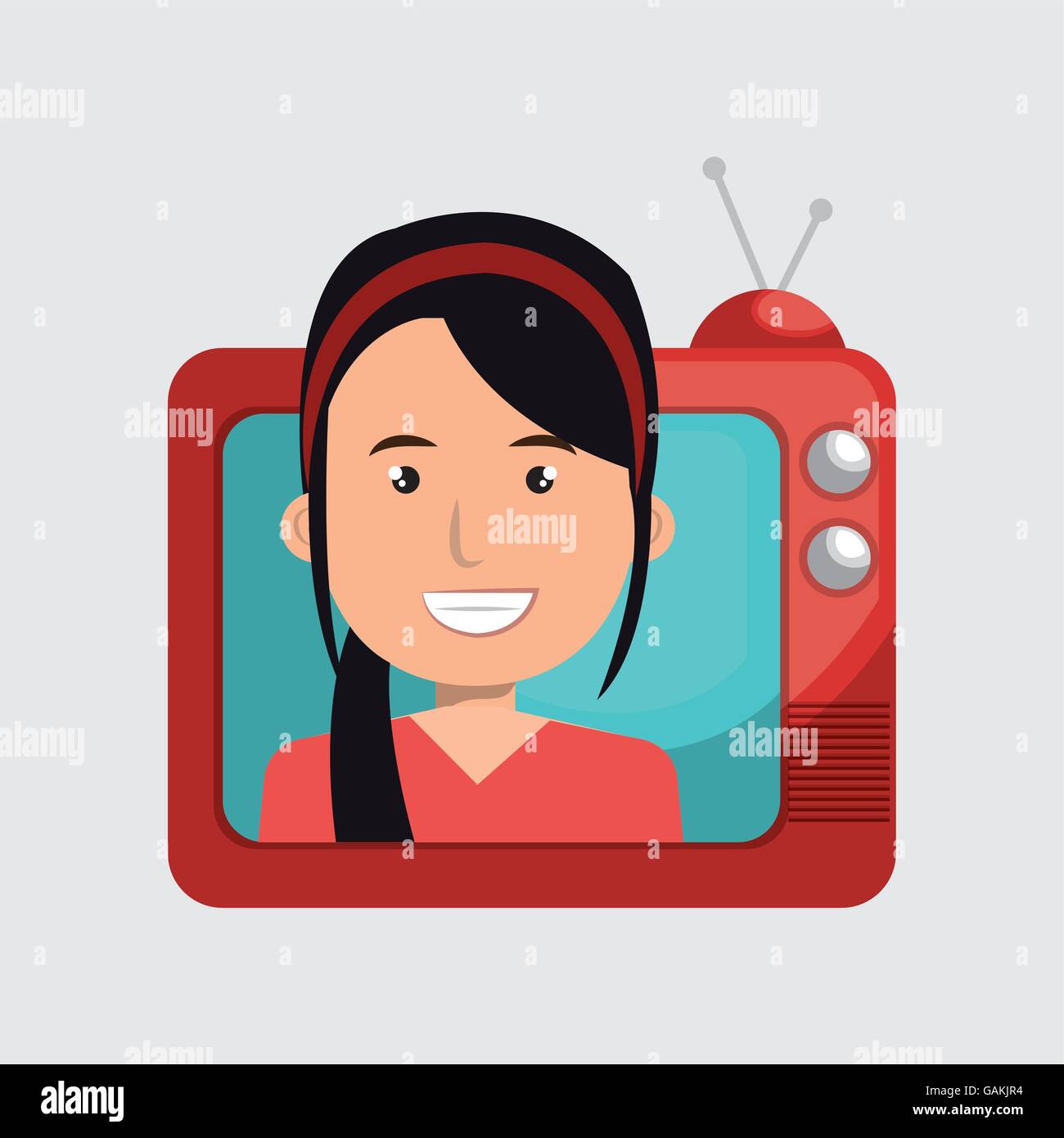 person within TV isolated icon design Stock Vector Image & Art - Alamy