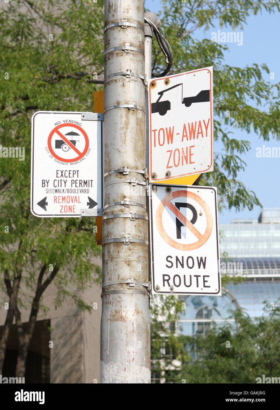 Toronto Feature. A street sign in Toronto, Canada Stock Photo - Alamy