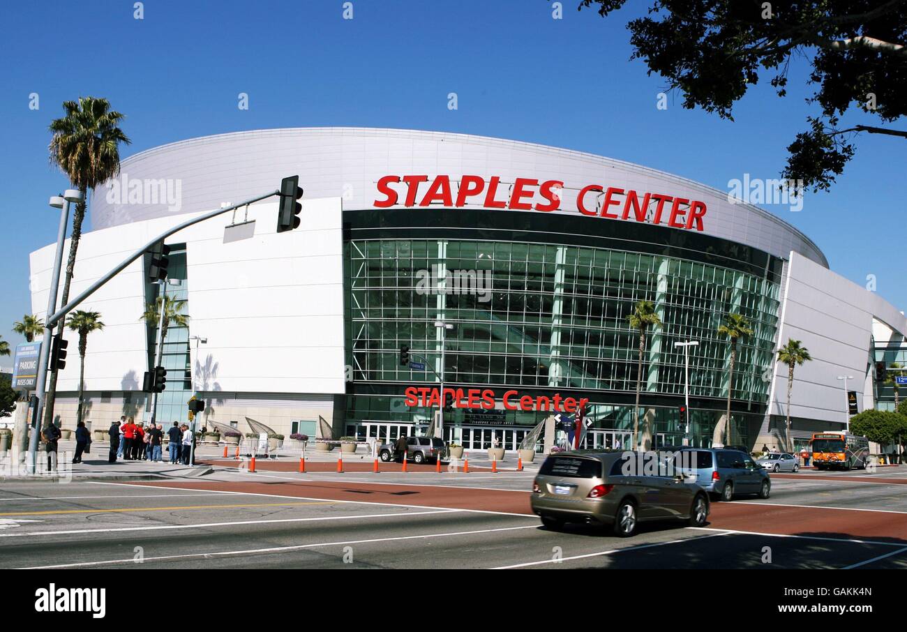 Los Angeles Feature. General View of the Staples Center in Los Angeles ...