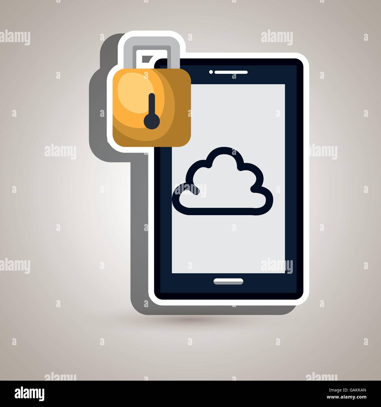 smartphone with padlock isolated icon design Stock Vector Image & Art ...