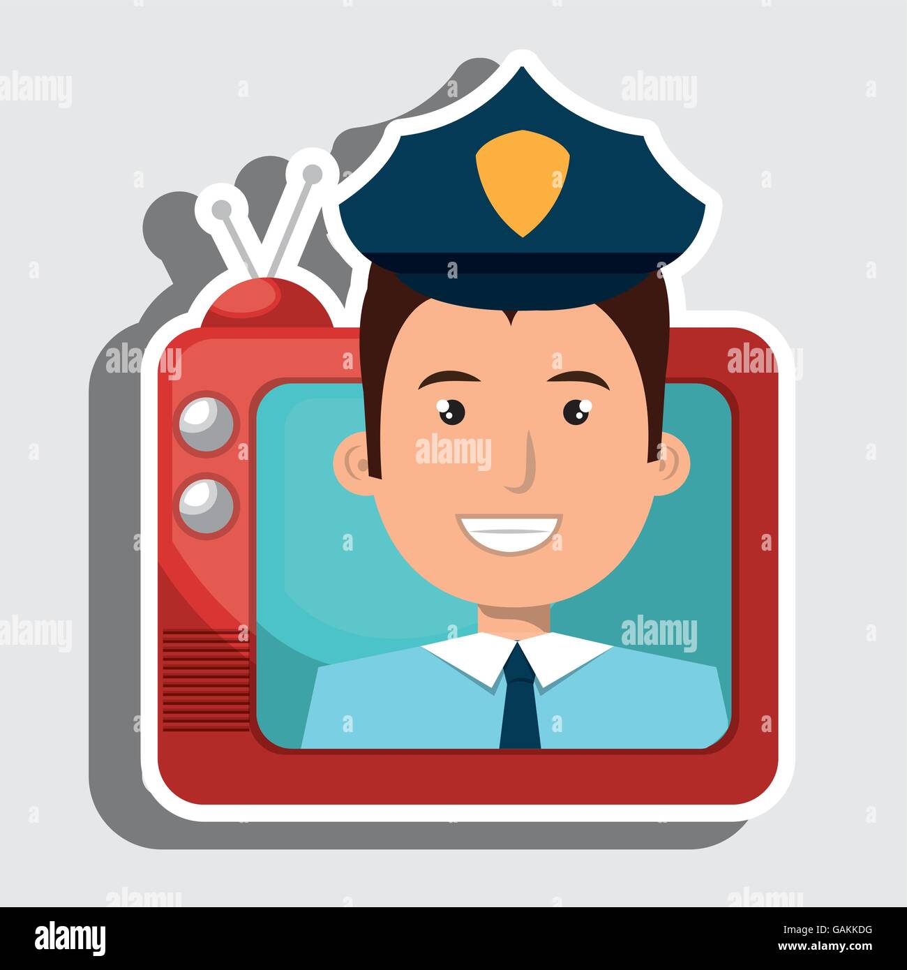 person within TV isolated icon design Stock Vector Image & Art - Alamy