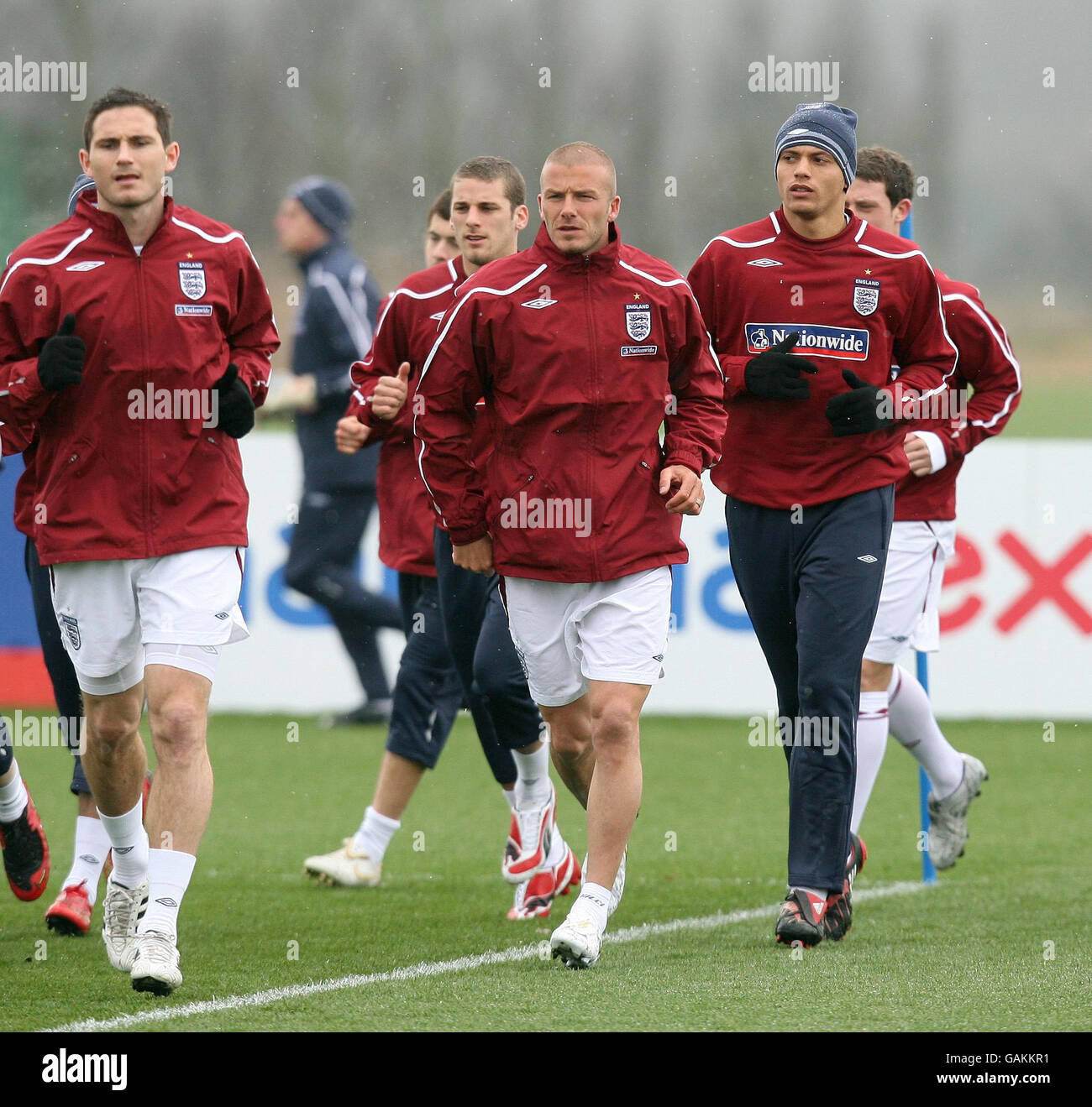 England's (left to right) Frank Lampard, David Bentley, David Beckham ...